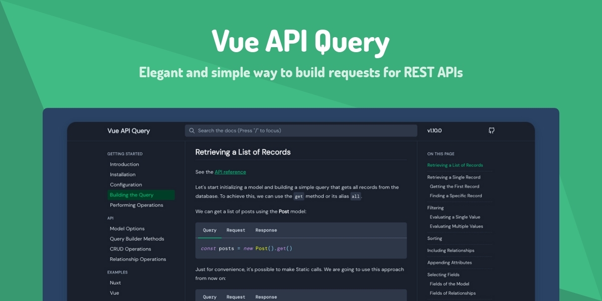 Vue Api Query Elegant And Simple Way To Build Requests For Rest Apis